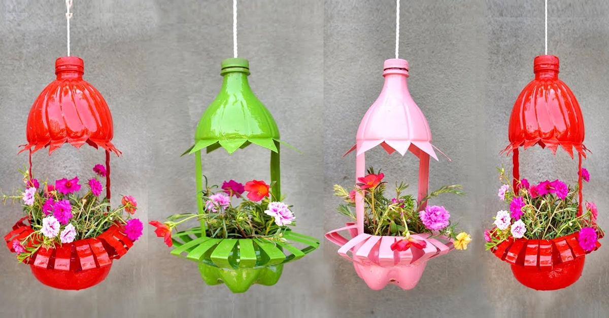 + de 20 ideas geniales para hacer maceteros con plástico reciclado ...