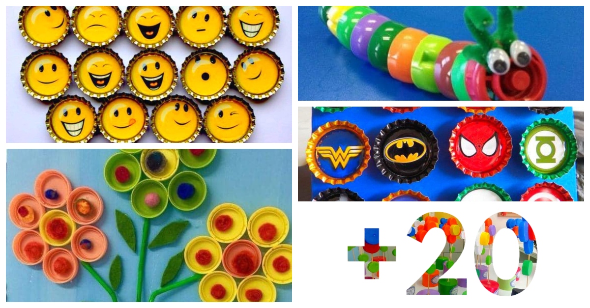 +20 ideas de DIY con tapas de botellas para decorar tu casa - JARDINES CASA